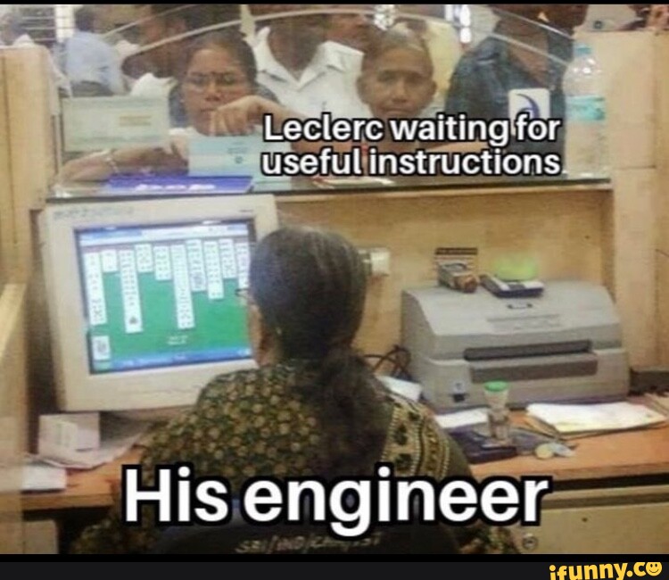 Lecterc waiting for usefulinstructions His engineer - iFunny