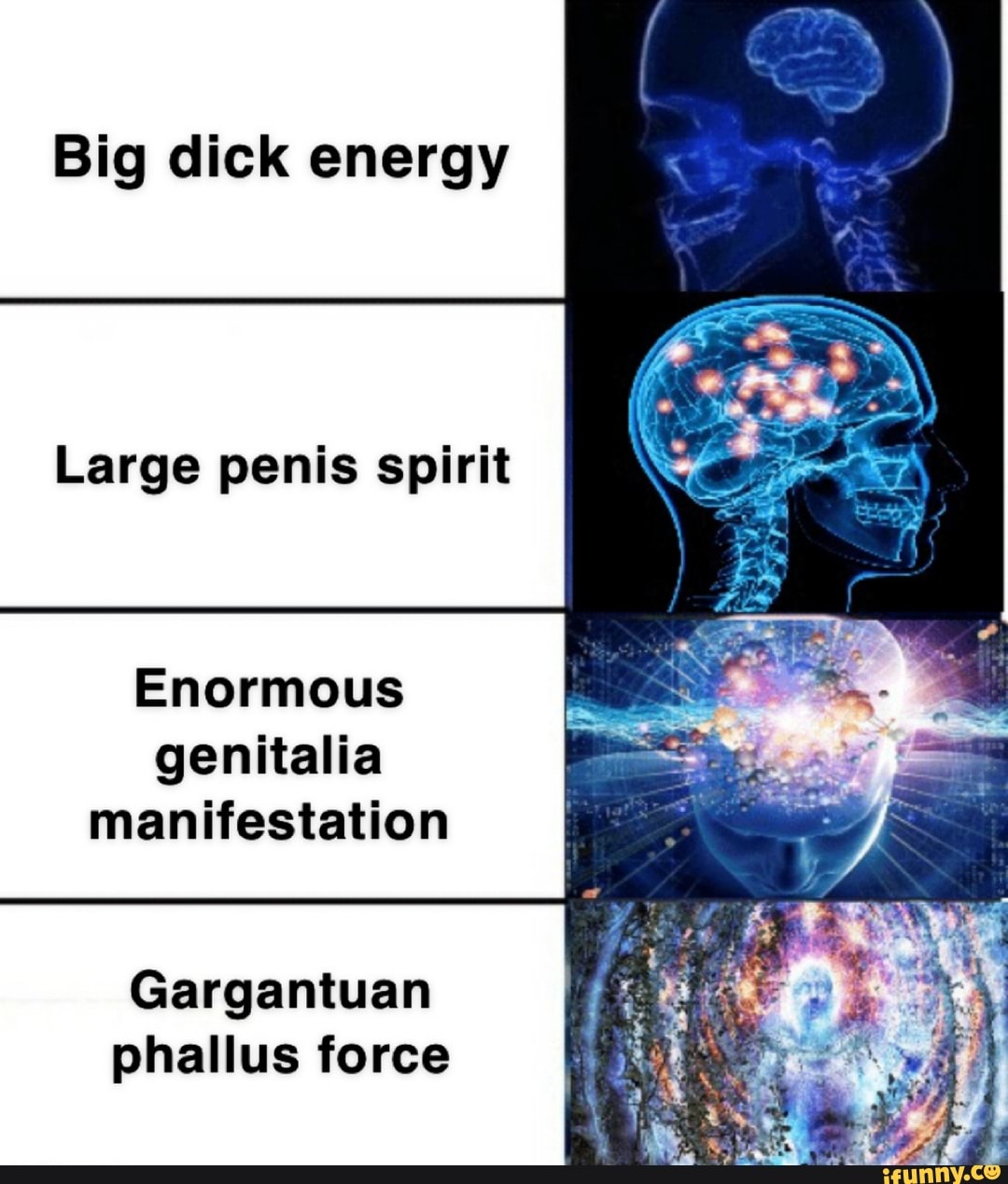 Big dick energy Large penis spirit Enormous genitalia manifestation ...