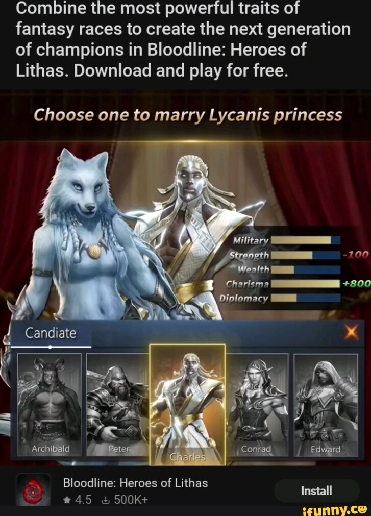 Combine the most powerful traits of fantasy races to create the next ...