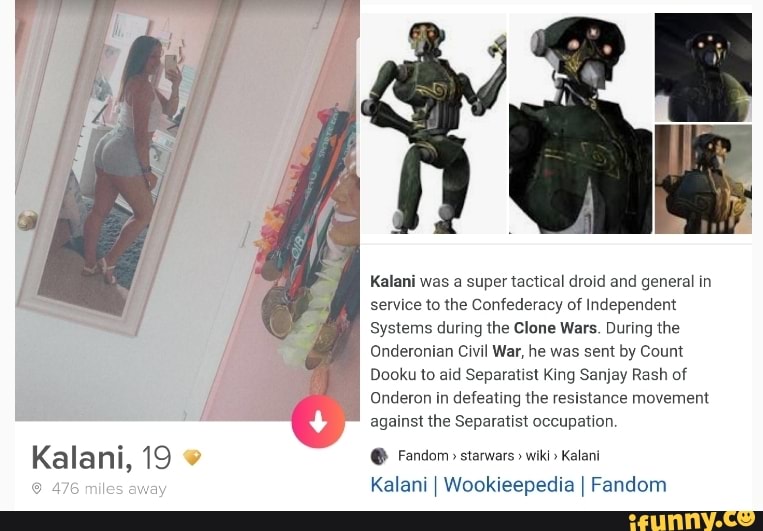 Kalani was a super tactical droid and general in service to the ...