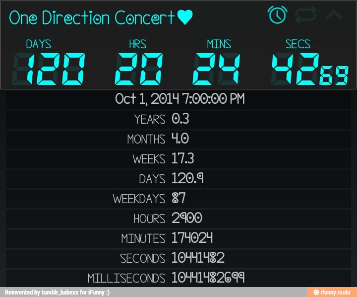 174024 SECONDS 10441482 MILLISECONDS 1441482694 Oct 1 2014 7 00 00 PM 174024 SECONDS 10441482 MILLISECONDS 1441482694 Oct 1 2014 7 00 00 PM