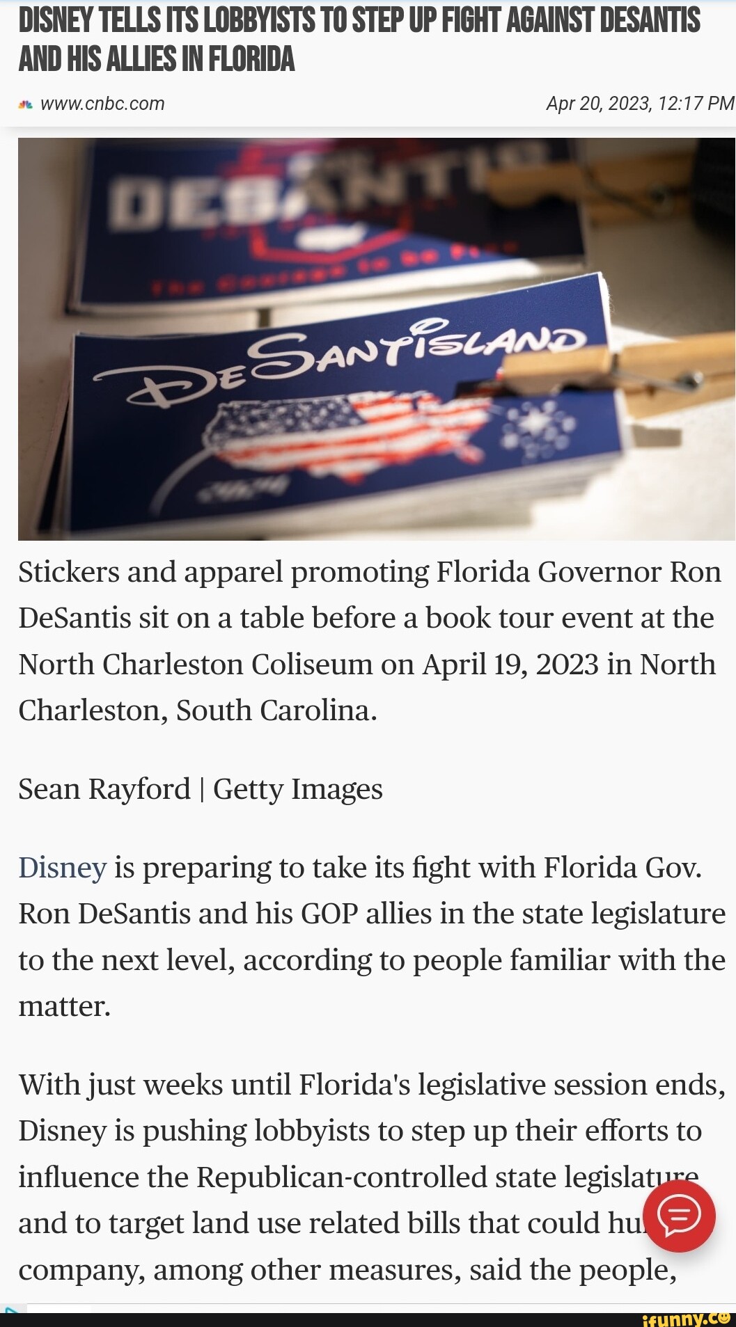 DISNEY TELLS ITS LOBBYISTS TO STEP UP FIGHT AGAINST DESANTIS AND HIS ...