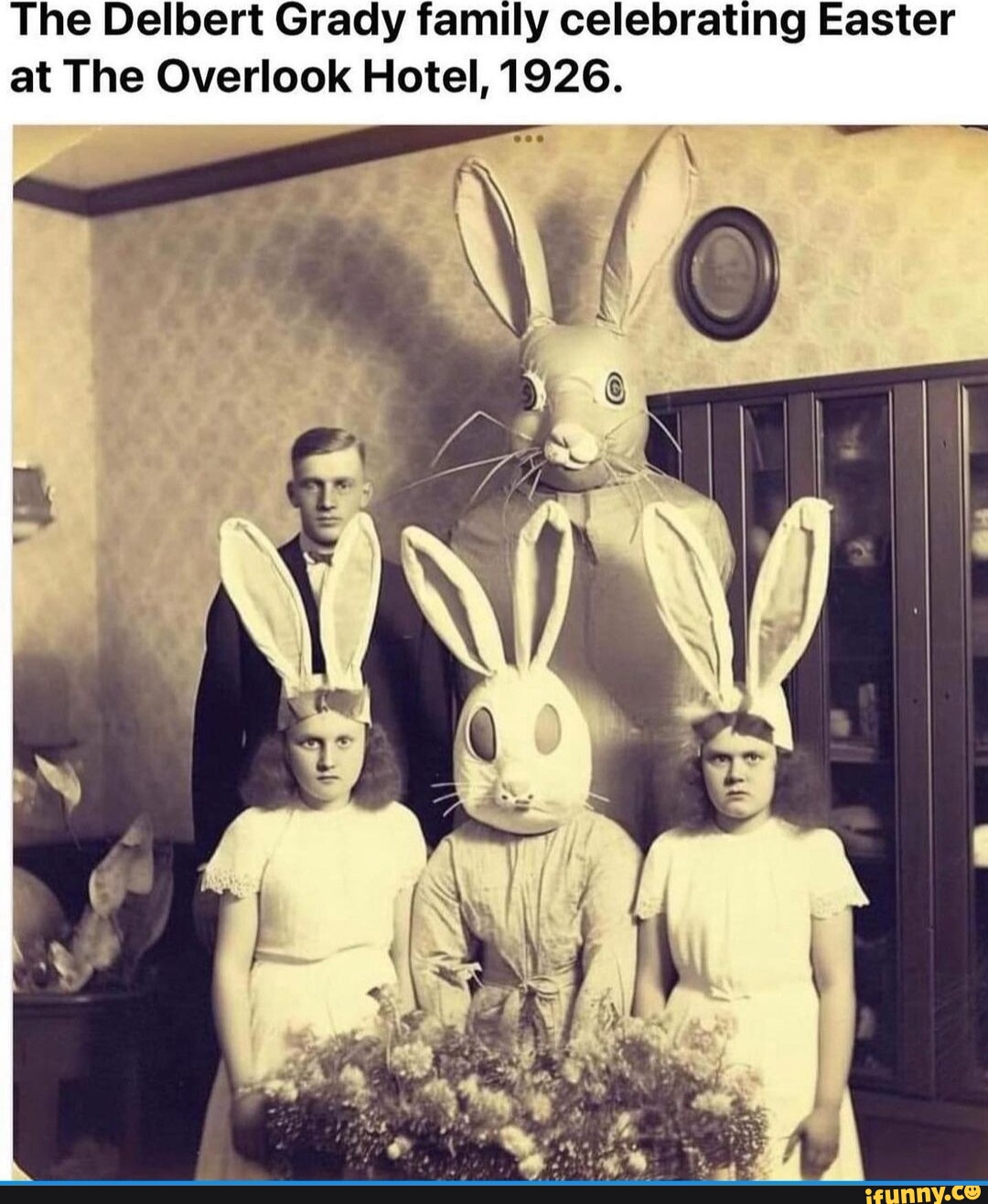 The Delbert Grady family celebrating Easter at The Overlook Hotel, 1926 ...