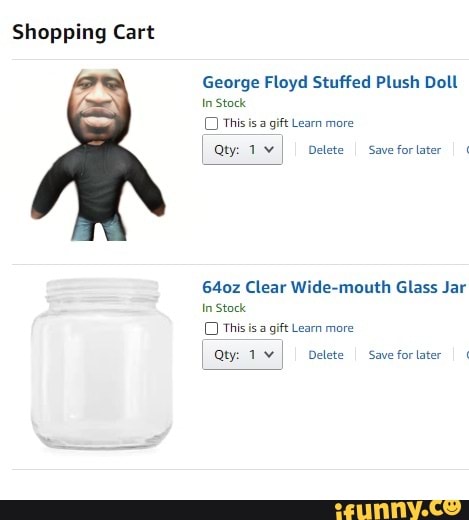 Shopping Cart George Floyd Stuffed Plush Doll In stock O Thisis a gift ...