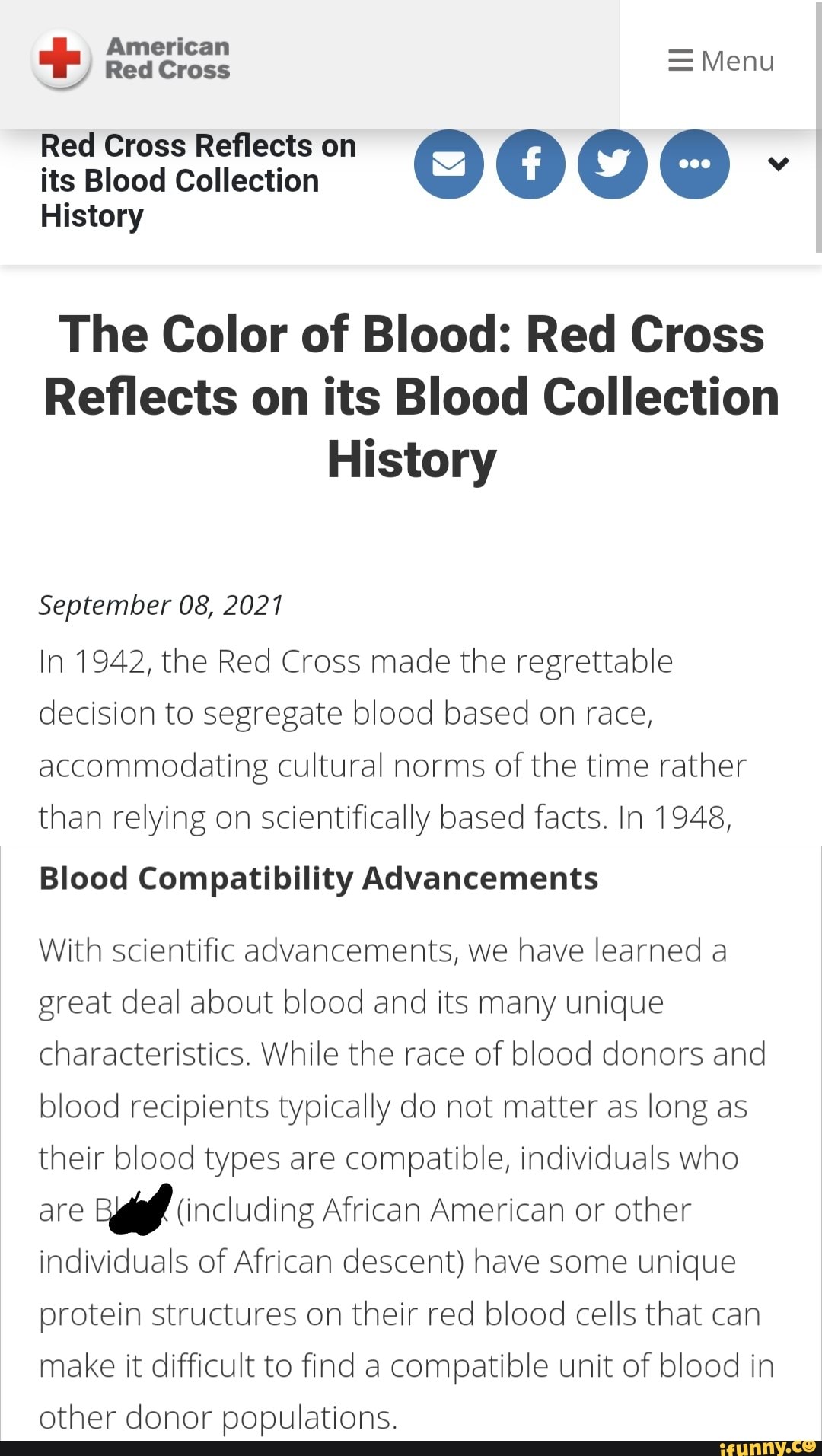 American = Red Cross = Menu Red Cross Reflects on its Blood Collection ...