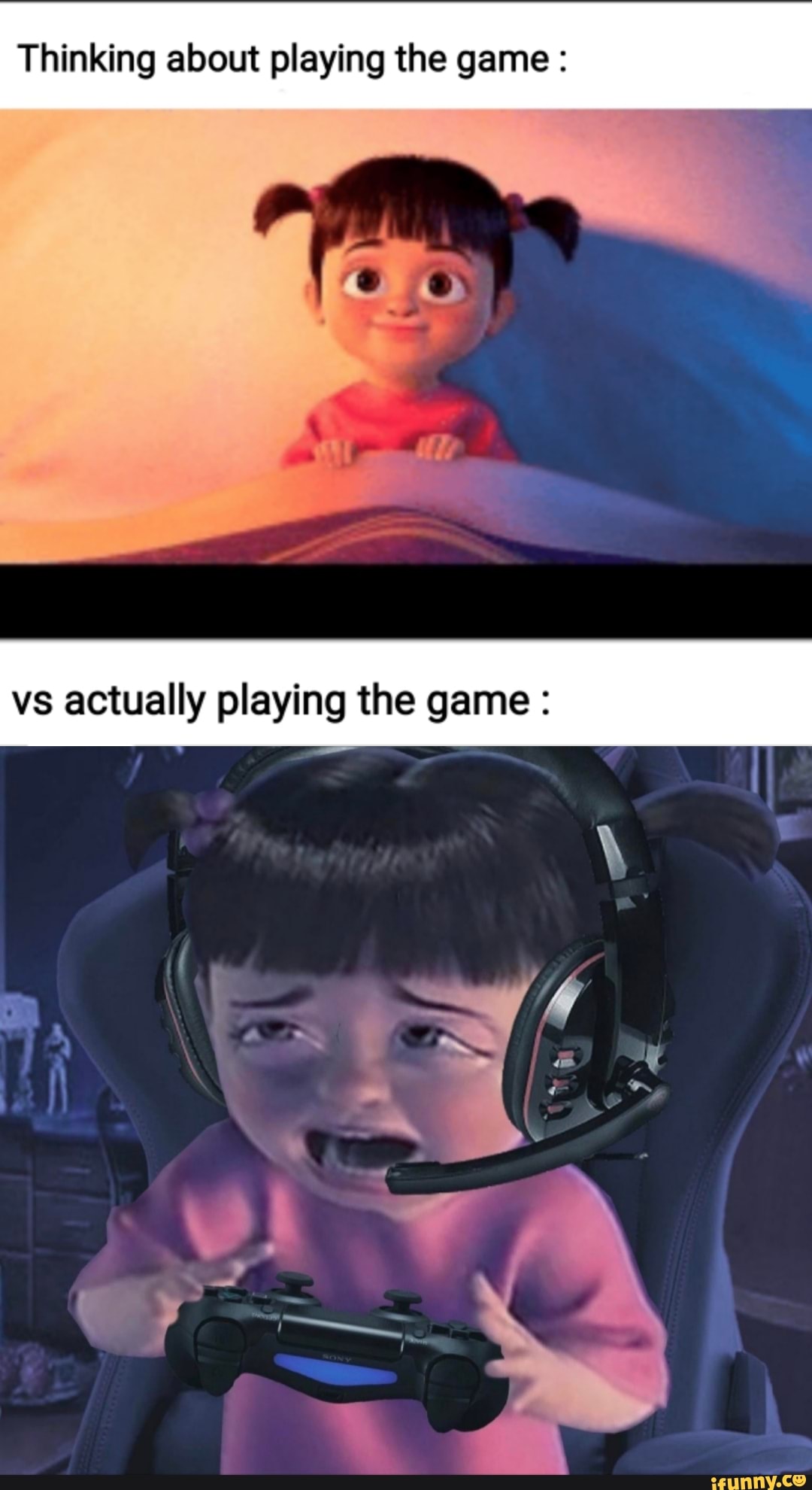 Thinking about playing the game : vs actually playing the game : - iFunny