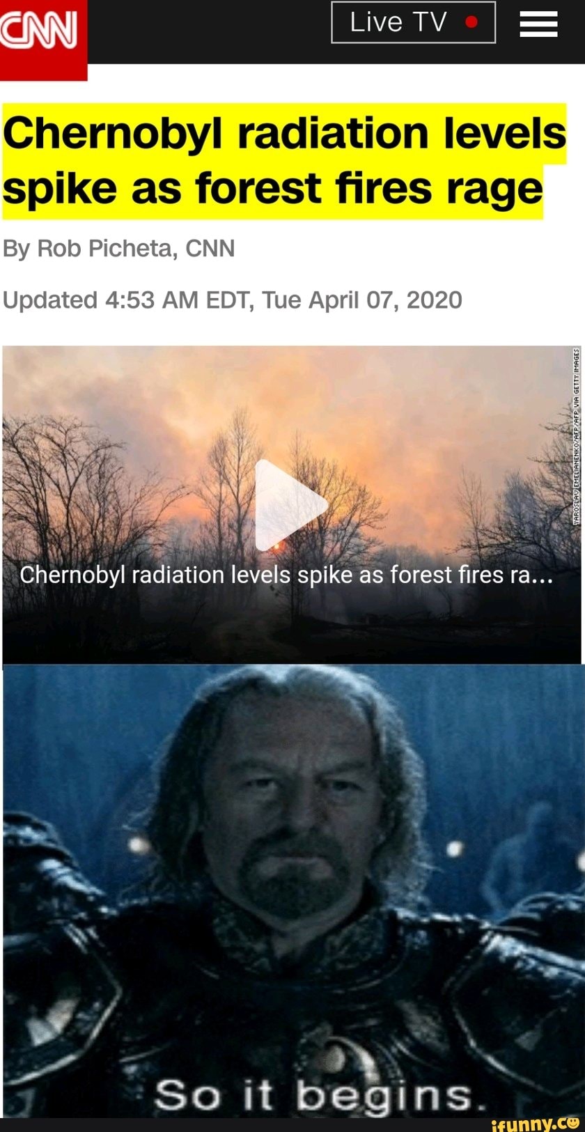 Chernobyl radiation levels spike as forest fires rage By Rob Picheta ... Chernobyl radiation levels spike as forest fires rage By Rob Picheta ...