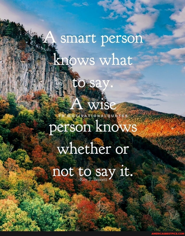 A wise person - A smart person knows what to say. A wise VATLO person ...
