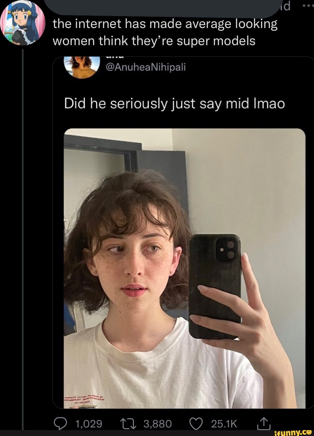 Id the internet has made average looking women think they're super ...