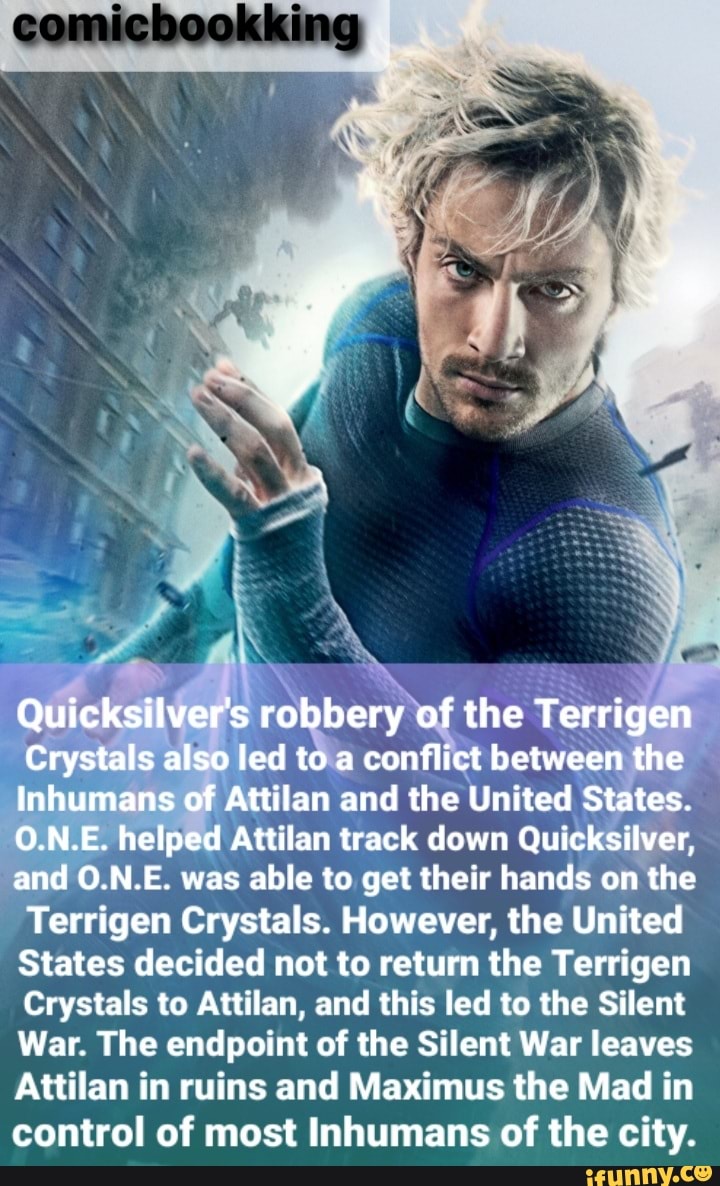 Quicksilver's robbery of the Terrigen Crystals also led to a conflict ...