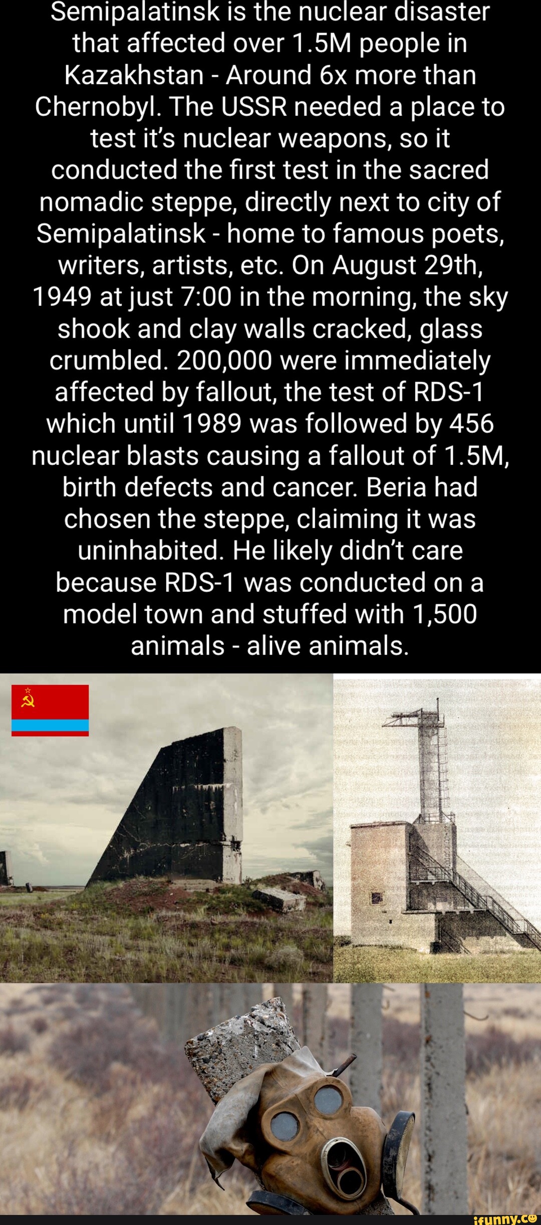 Semipalatinsk is the nuclear disaster that affected over 1.5M people in ...