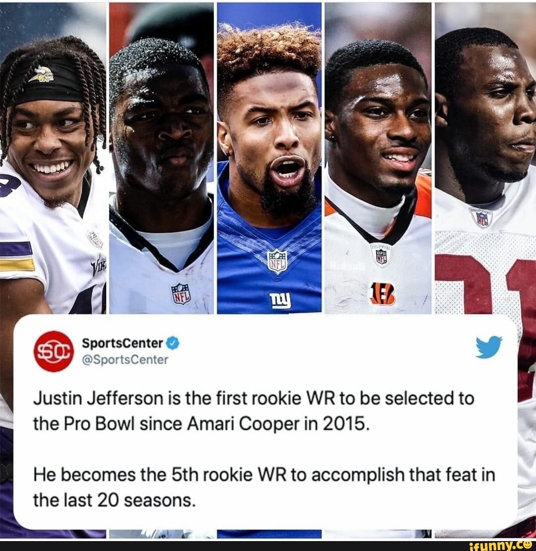 SportsCenter Justin Jefferson is the first rookie WR to be selected to the Pro Bowl since Amari ...