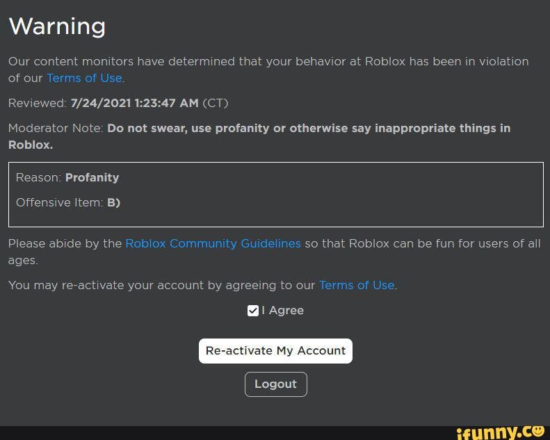 Warning Our content monitors have determined that your behavior at ...