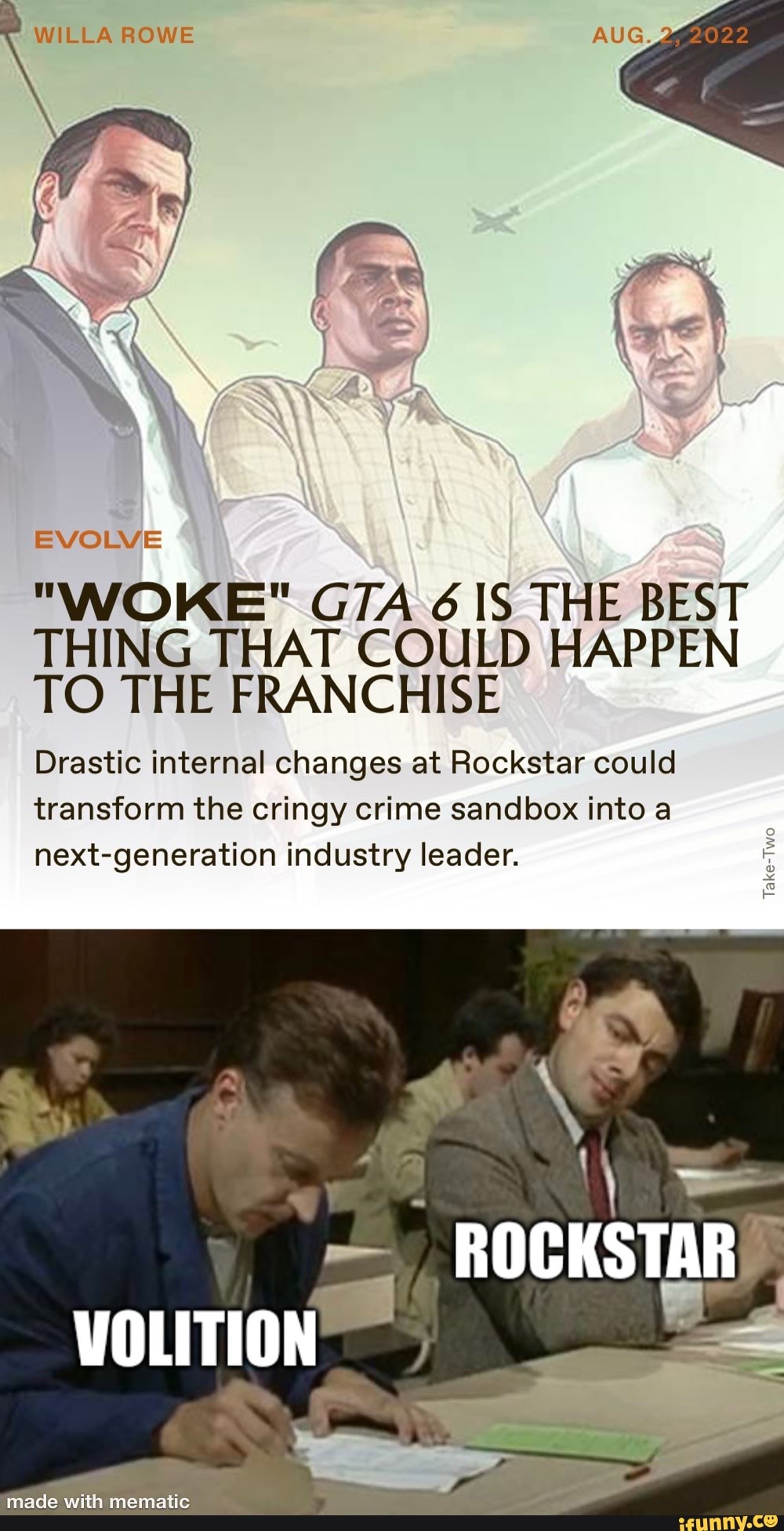 WILLA ROWE EVOLVE "WOKE" GTA IS THE BEST THING THAT COULD HAPPEN TO THE ...