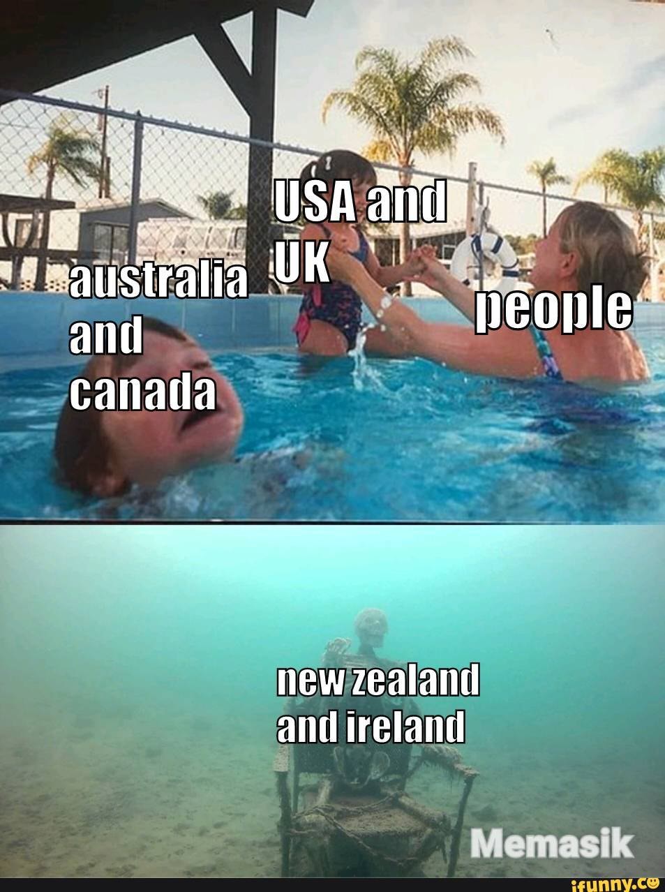 UK -UsA and: and canatla new zealant and ireland - iFunny