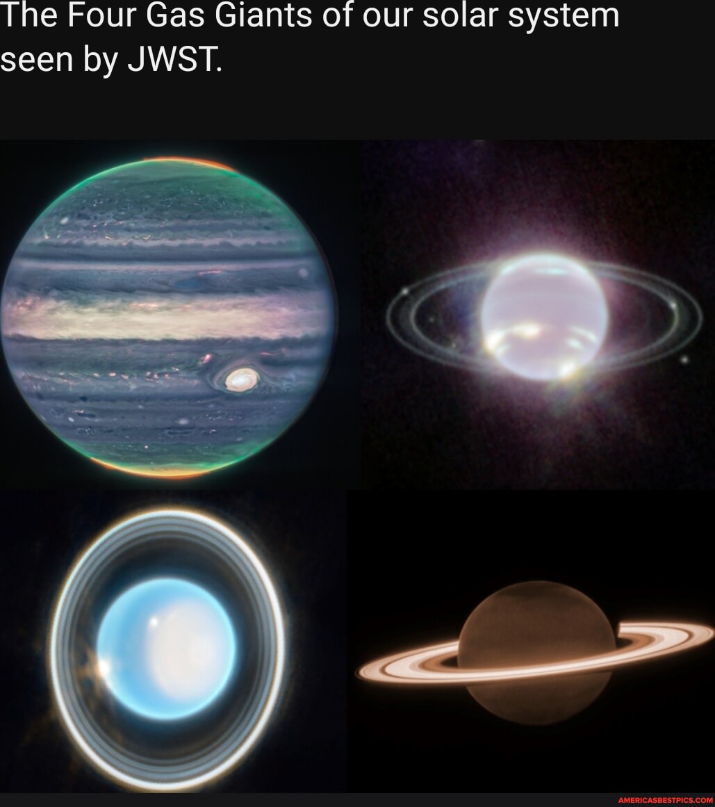 The Four Gas Giants of our solar system seen by JWST. - America’s best ...