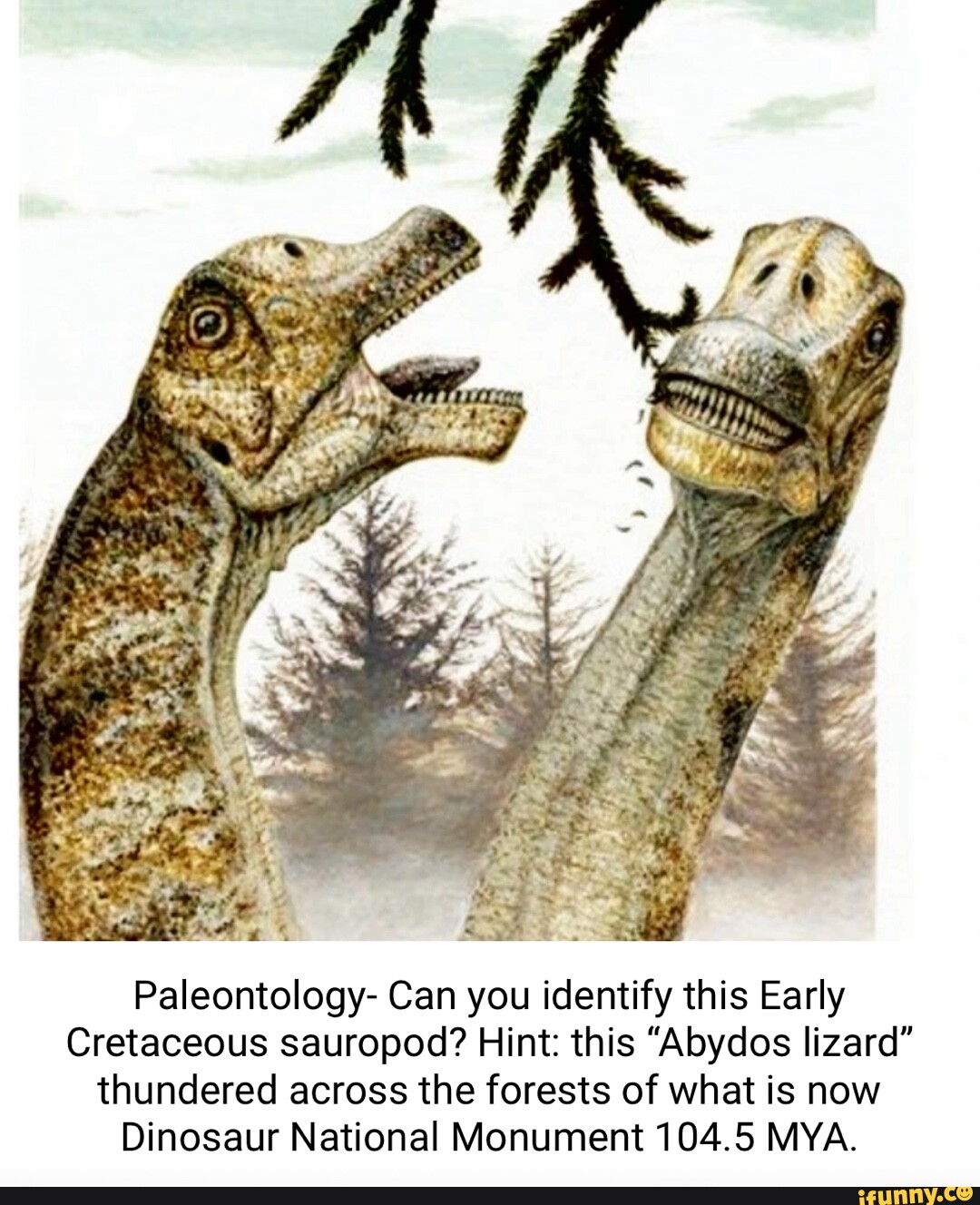Soy ar) Paleontology- Can you identify this Early Cretaceous sauropod ...