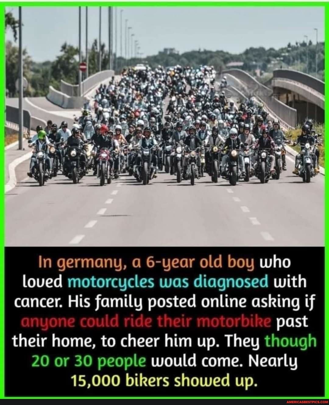 SS In germany, a 6-year old boy who loved motorcycles was diagnosed ...