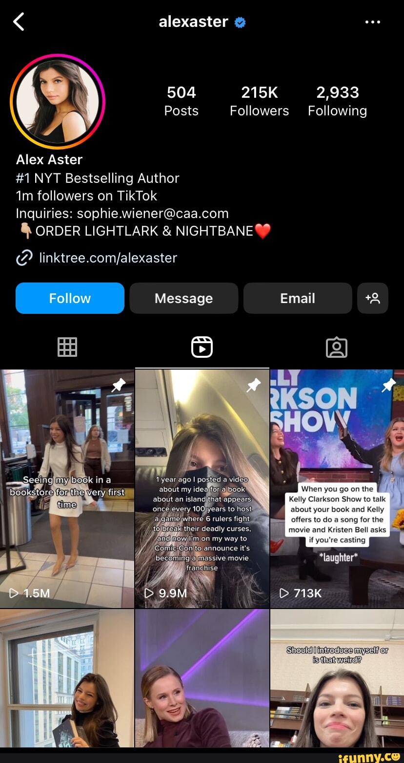 504 215K 2,933 Posts Followers Following alexaster Alex Aster #1 NYT ...