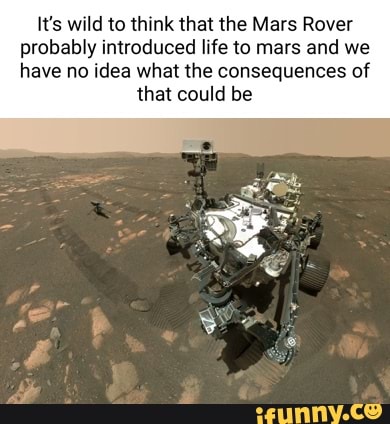 It's wild to think that the Mars Rover probably introduced life to mars ...