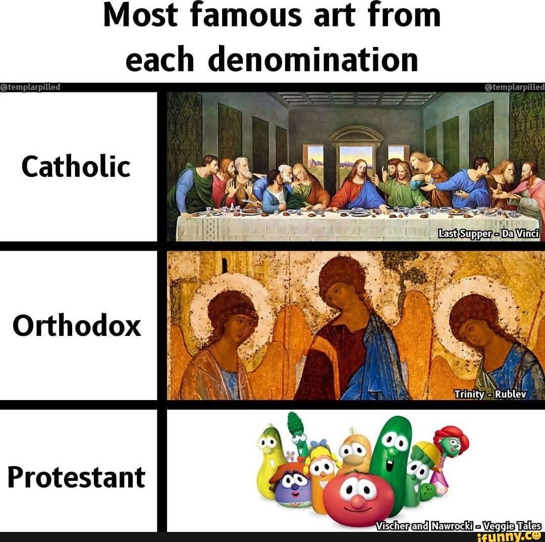 Most famous art from each denomination Last Sapper Da Trinity Tales ...