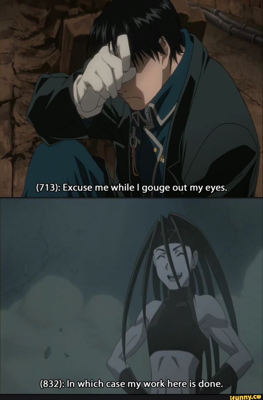 (713): Excuse me while I gouge out my eyes. (832): In which case my ...