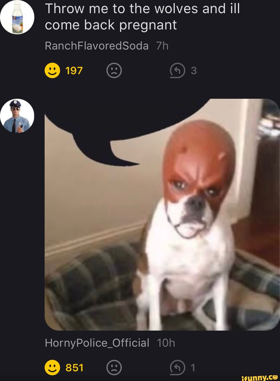 Throw me to the wolves and ill come back pregnant RanchFlavoredSoda /h ...