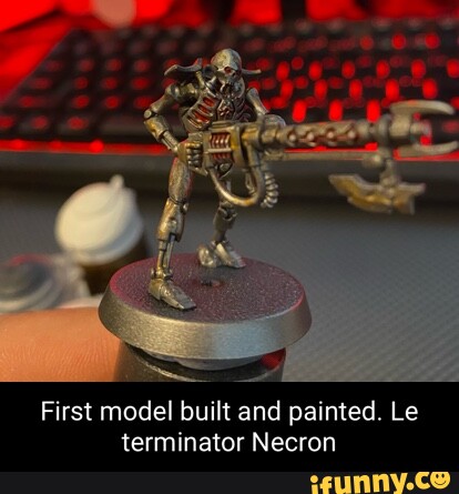 First model built and painted. Le terminator Necron - iFunny