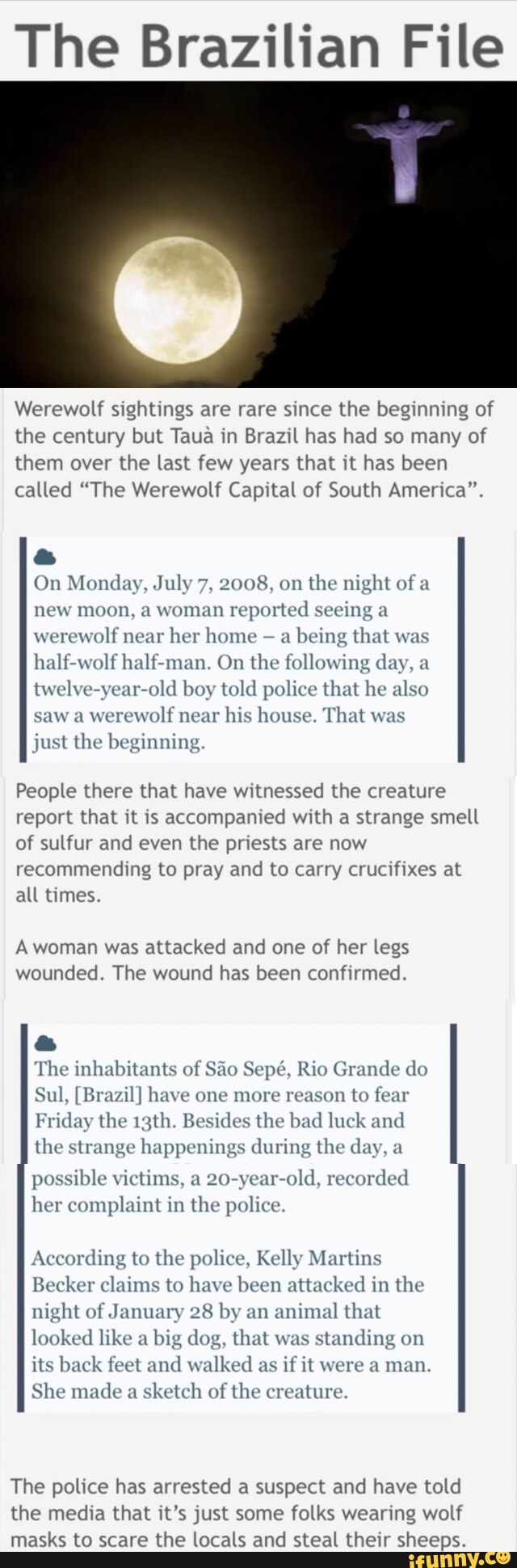 The Brazilian File Werewolf sightings are rare since the beginning of ...