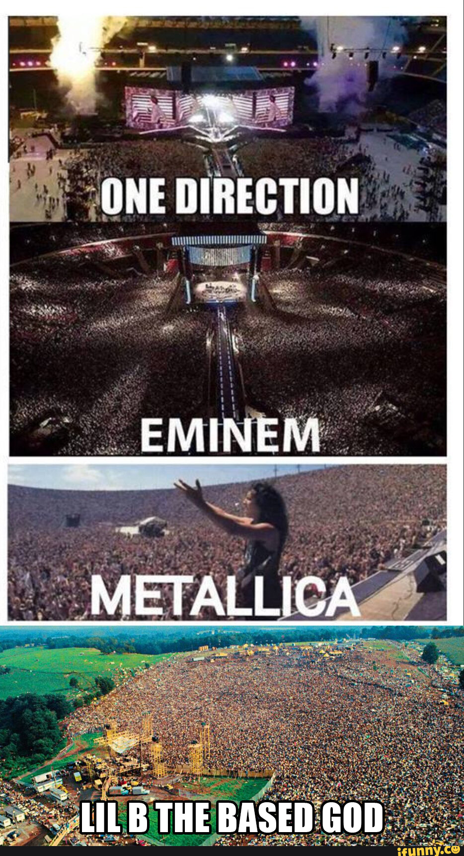 ONE DIRECTION EMINEM METALLICA LB THE BASED GOD - iFunny