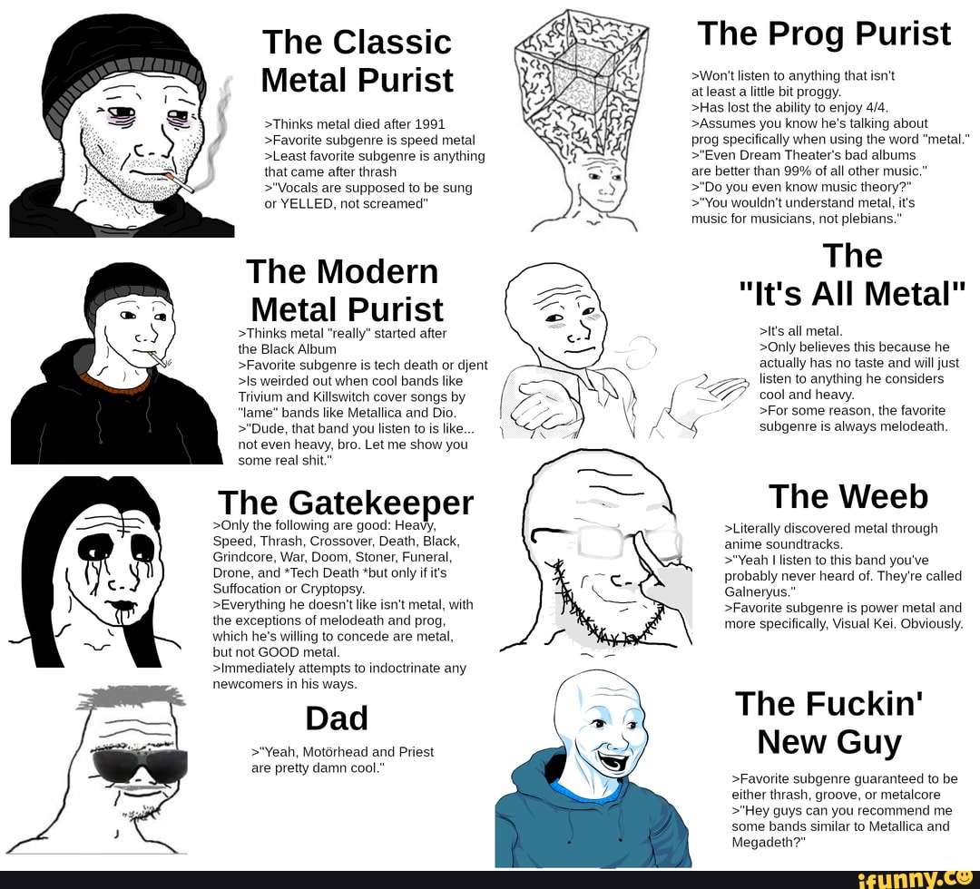The Classic Metal Purist >Thinks metal died after 1991 >Favorite ...
