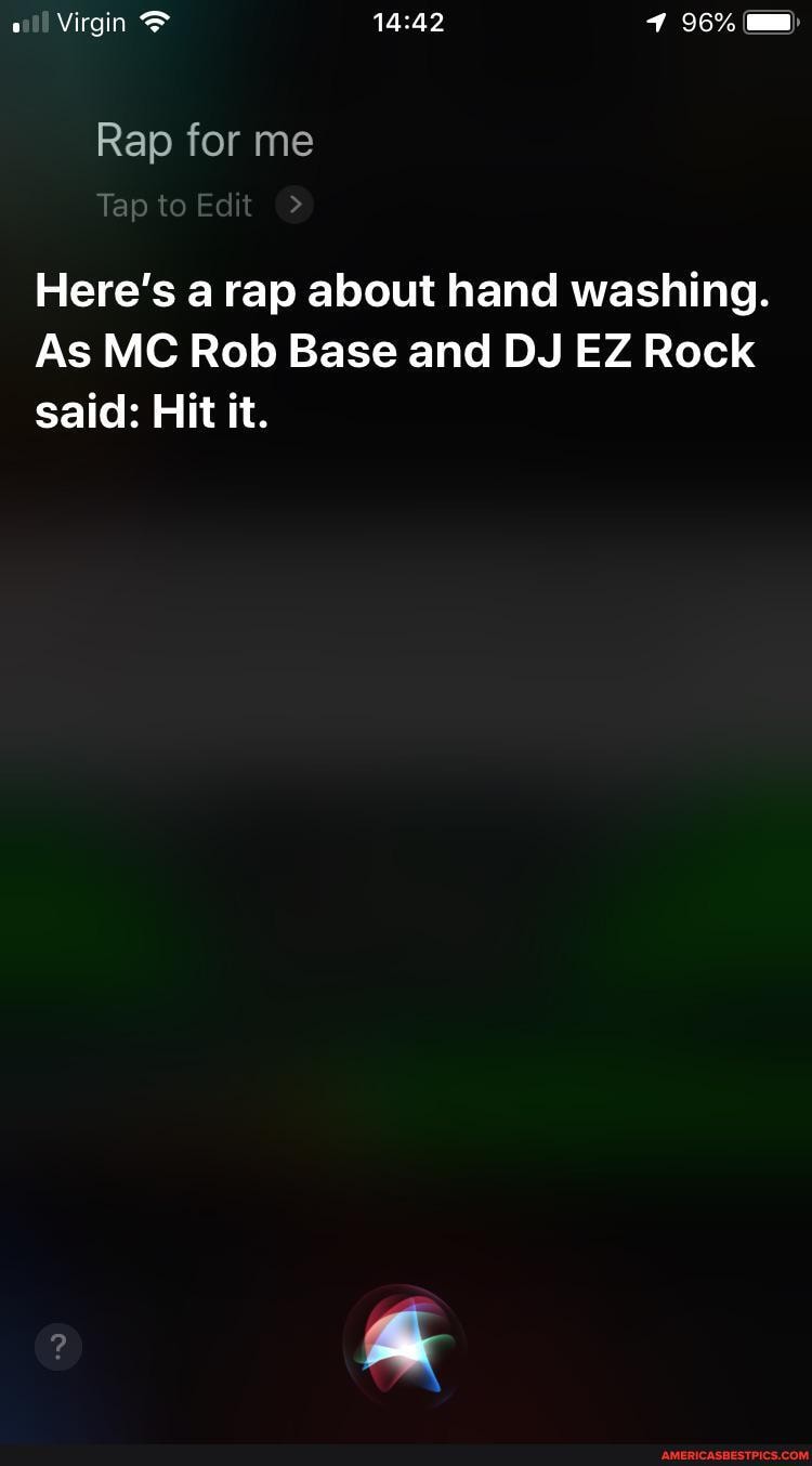 Rap for me Here's a rap about hand washing. As MC Rob Base and DJ EZ ...