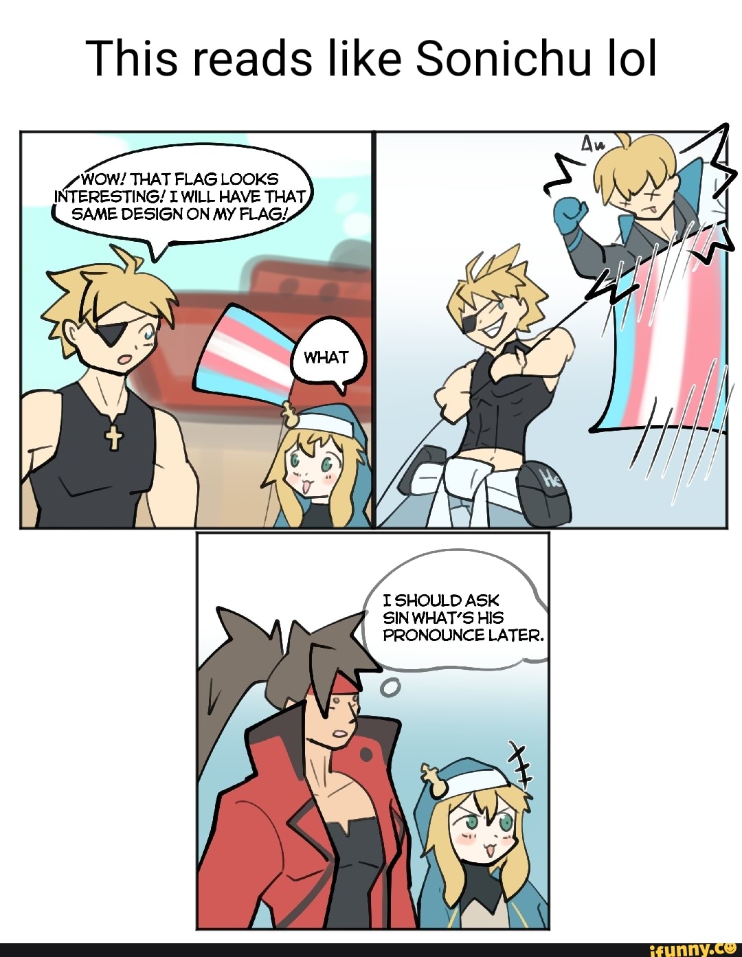 This reads like Sonichu lol FLAG LO' ISHOULD ASK SIN WHAT'S HIS ...