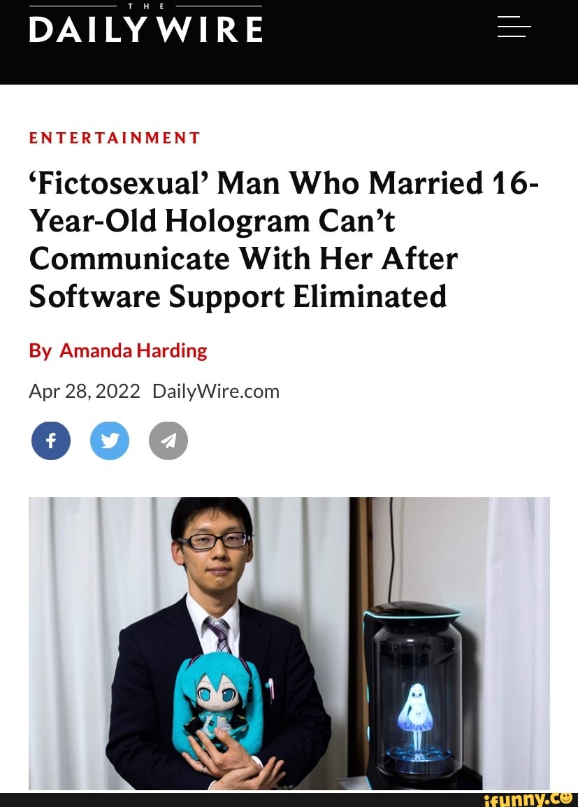 DAILY WIRE ENTERTAINMENT 'Fictosexual' Man Who Married 16- Year-Old ...