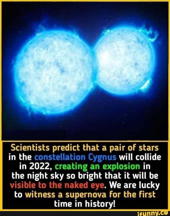 Scientists ion that a predict Cygnus pair of stars collide in the cor ...