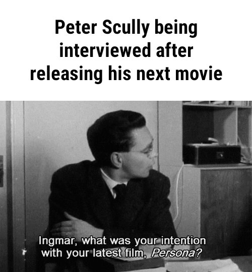 Peter Scully being interviewed after releasing his next movie Ingmar ...