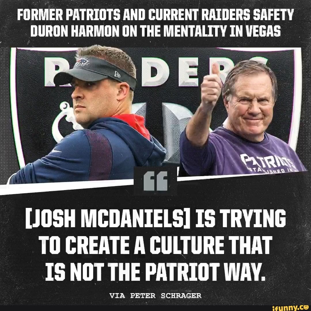 FORMER PATRIOTS AND CURRENT RAIDERS SAFETY DURON HARMON ON THE ...