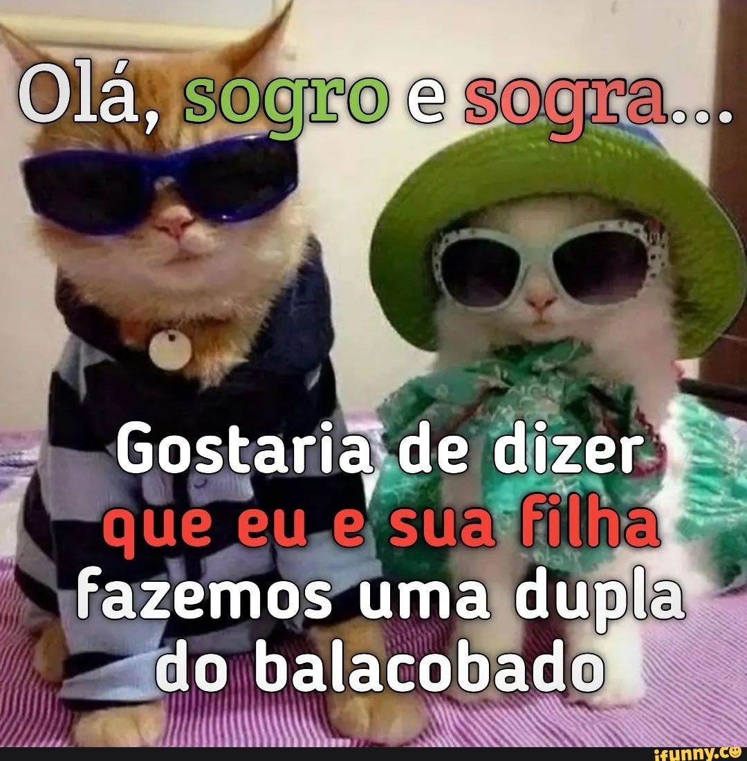 Olá sogro e sogra - Olá Gostaria de dizer * "azemos uma dup': do ...