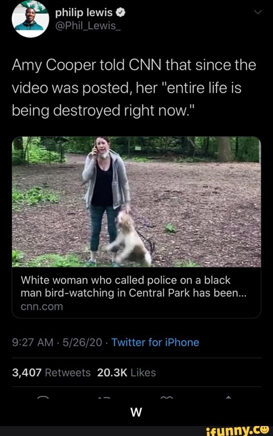 Amy Cooper told CNN that since the video was posted, her "entire life ...