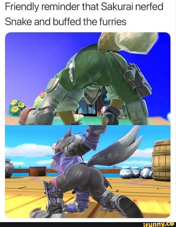 Friendly reminder that Sakurai nerfed Snake and buffed the furries - iFunny