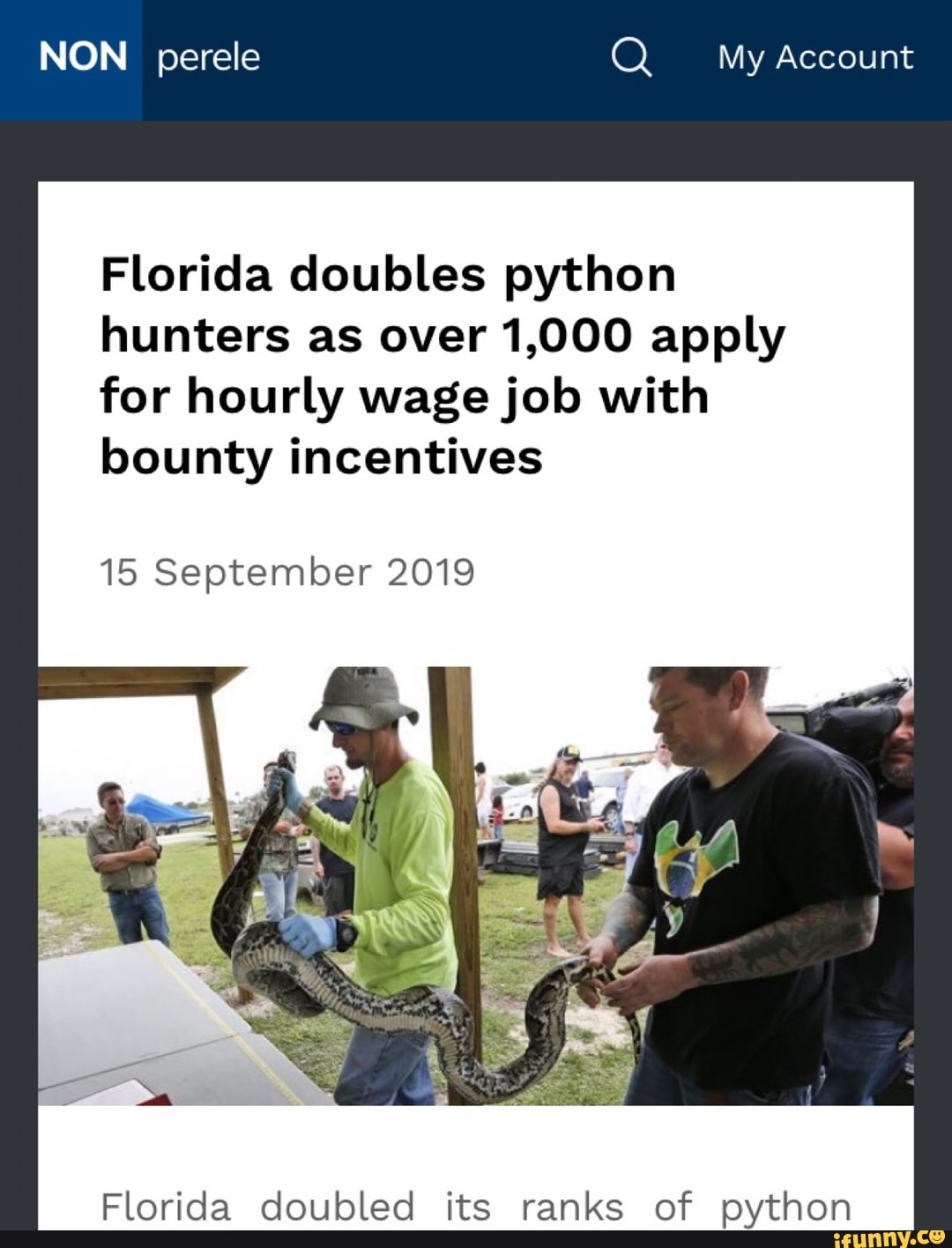 Florida doubles python hunters as over 1,000 apply for hourly wage job ...
