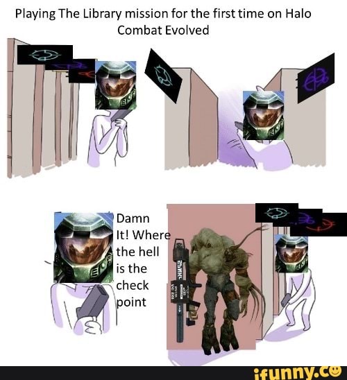 Playing The Library mission for the first time on Halo Combat Evolved ...