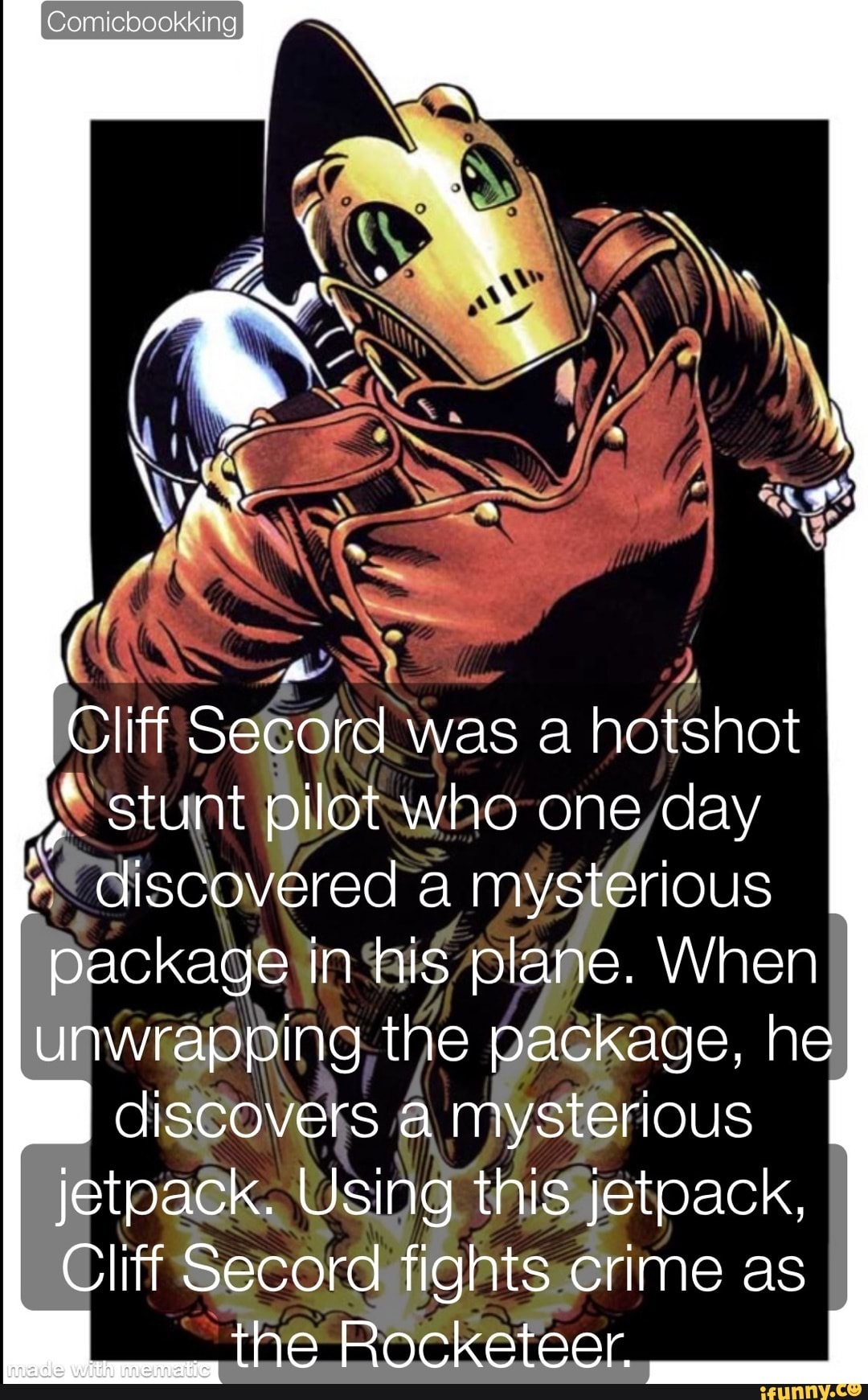 Comicbookking Cliff Secord was a hotshot stunt pilot who one day ...