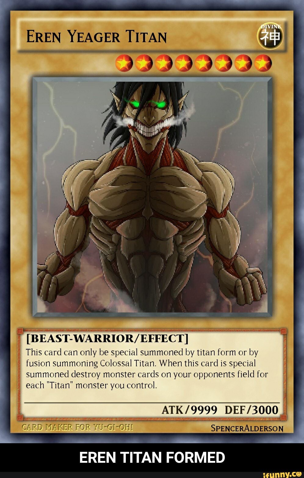 I [BEAST-WARRIOR/EFFECT] This card can only be special summoned by ...
