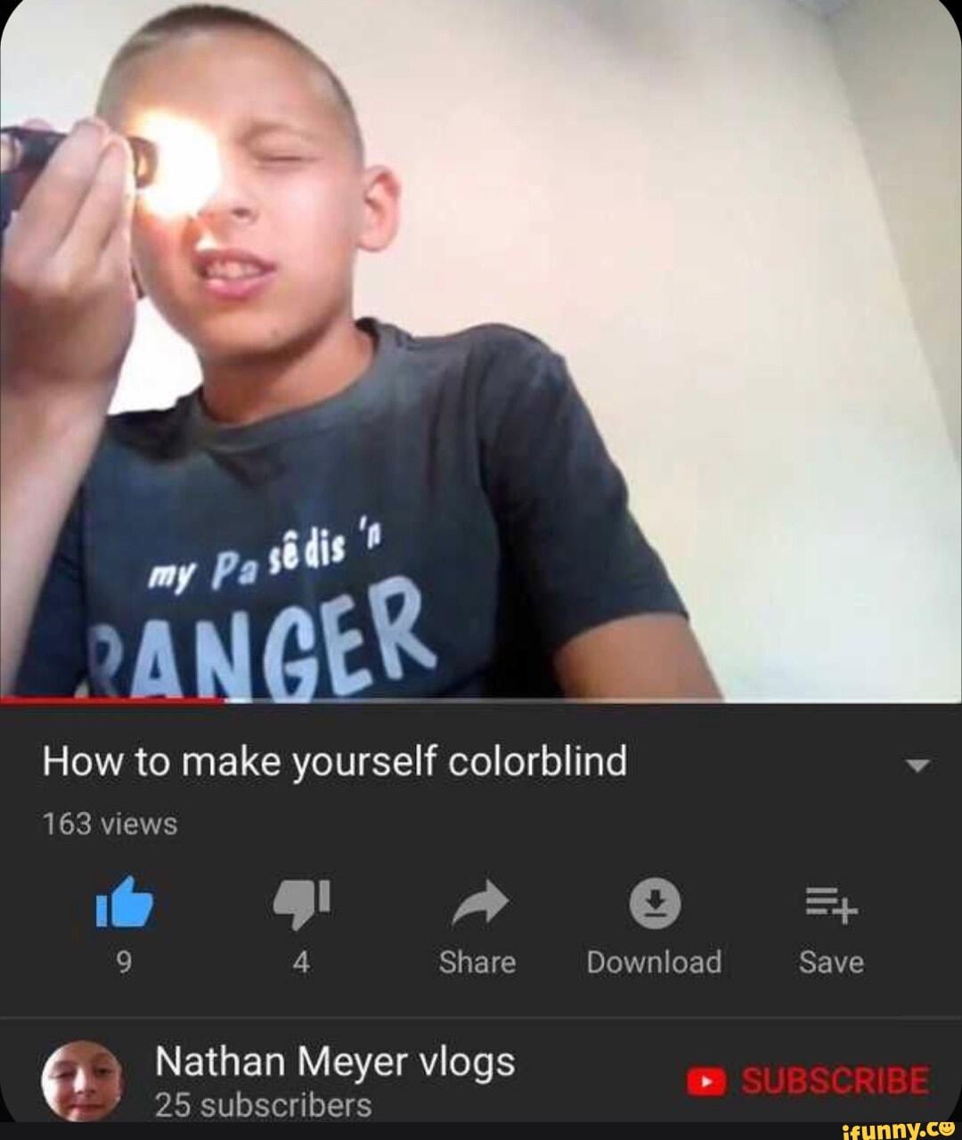 My Pa sbdis ANGER How to make yourself colorblind 163 views 9 4 Share Download Save Nathan Meyer ...