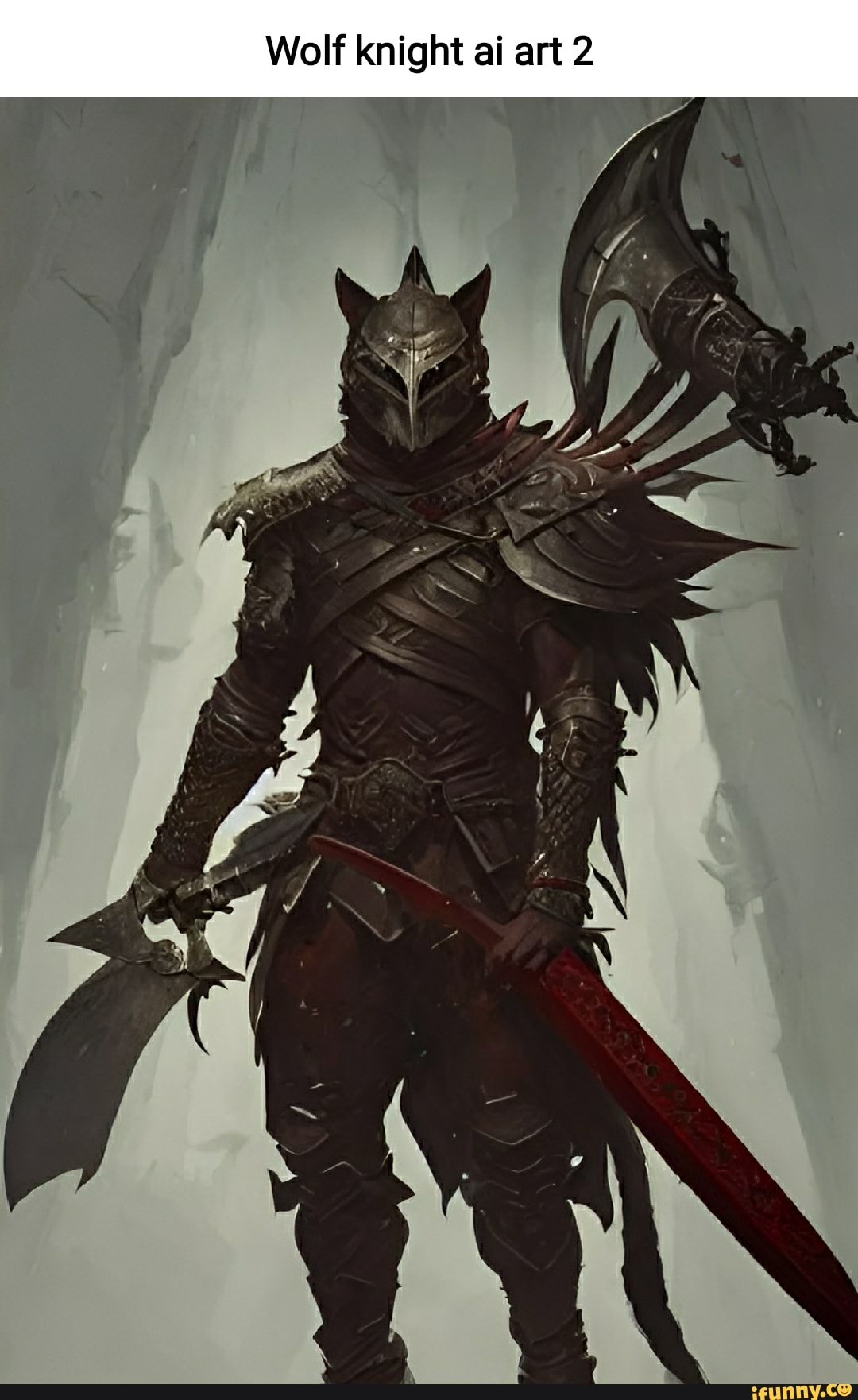 Wolf knight ai art 2 - iFunny