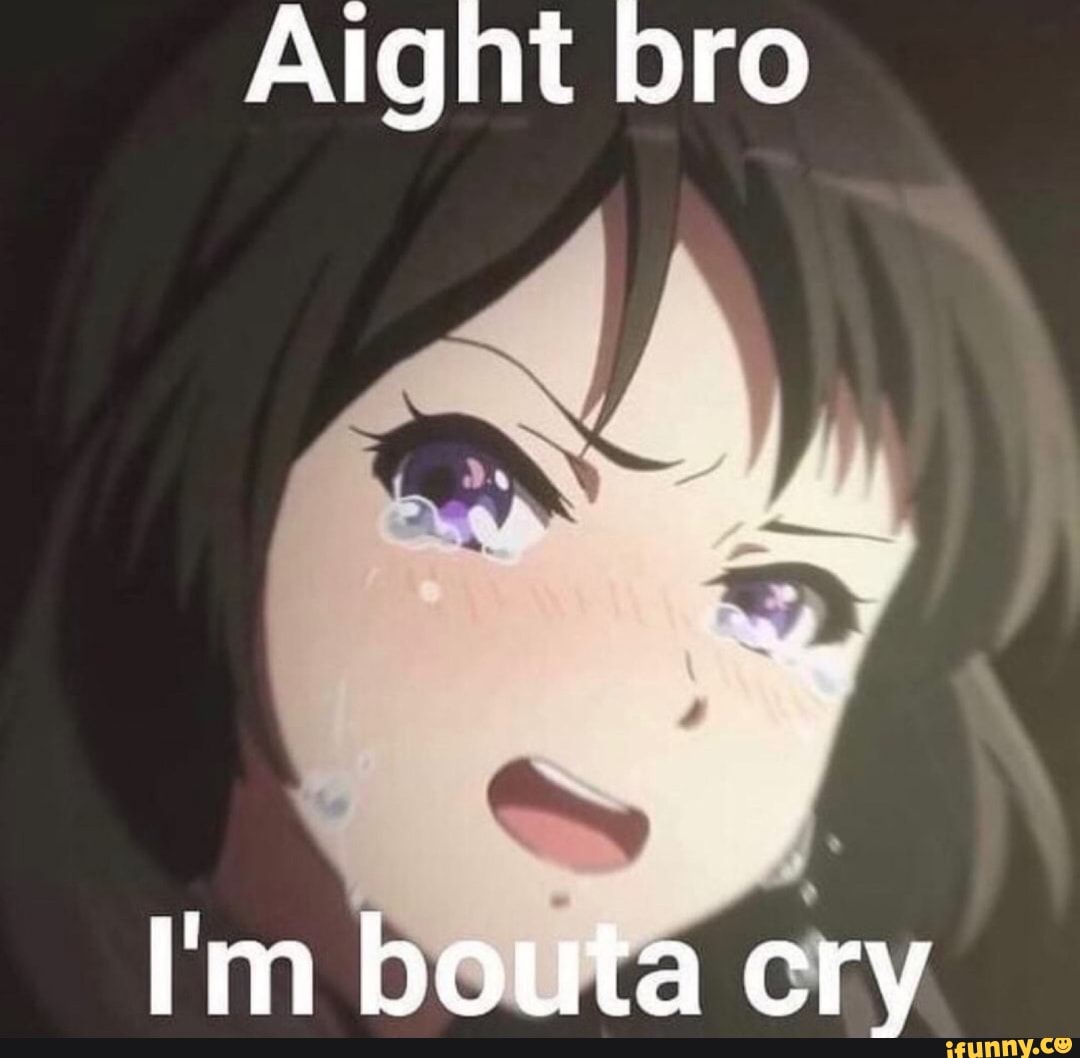 Aight bro I'm bouta cry - iFunny