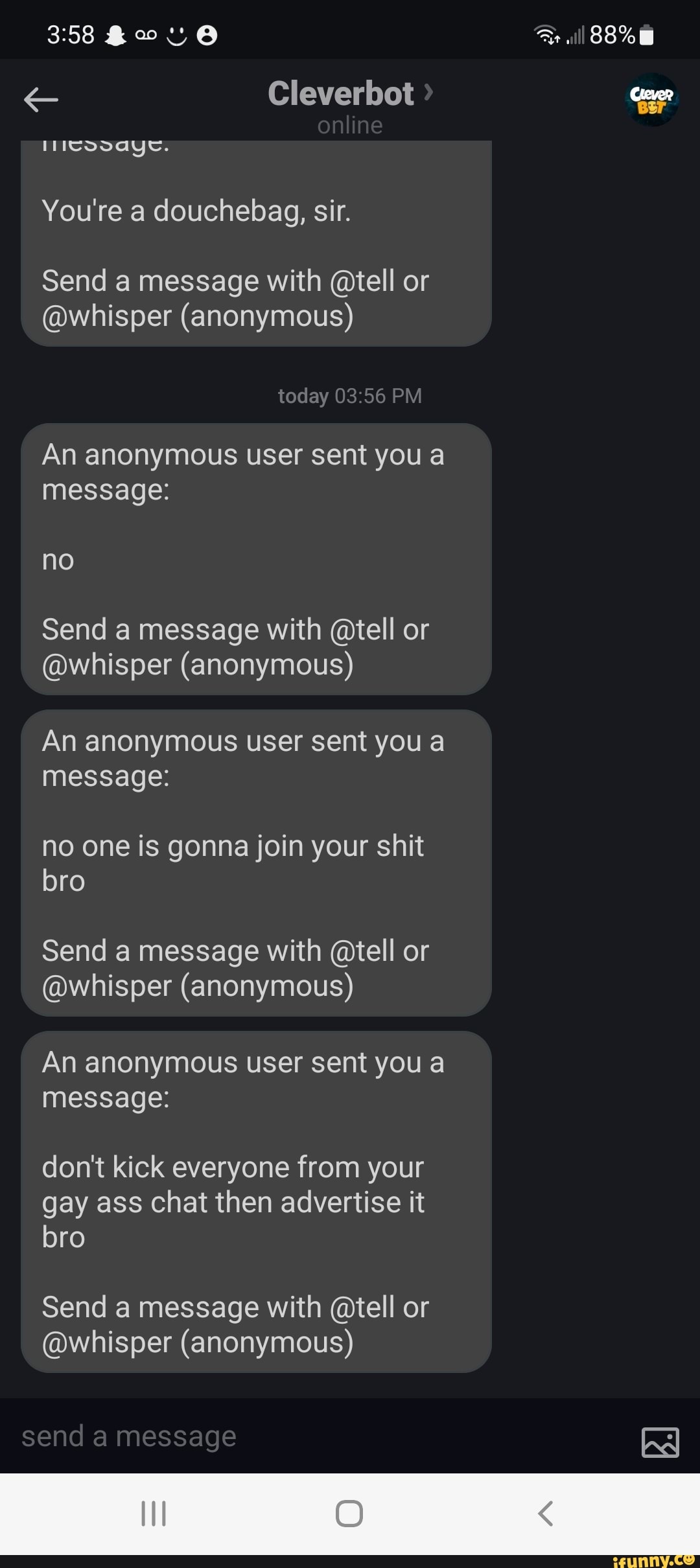 Cleverbot memes. Best Collection of funny Cleverbot pictures on iFunny