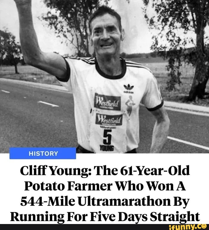 HISTORY Cliff Young: The 61-Year-Old Potato Farmer Who Won A\ 544-Mile ...