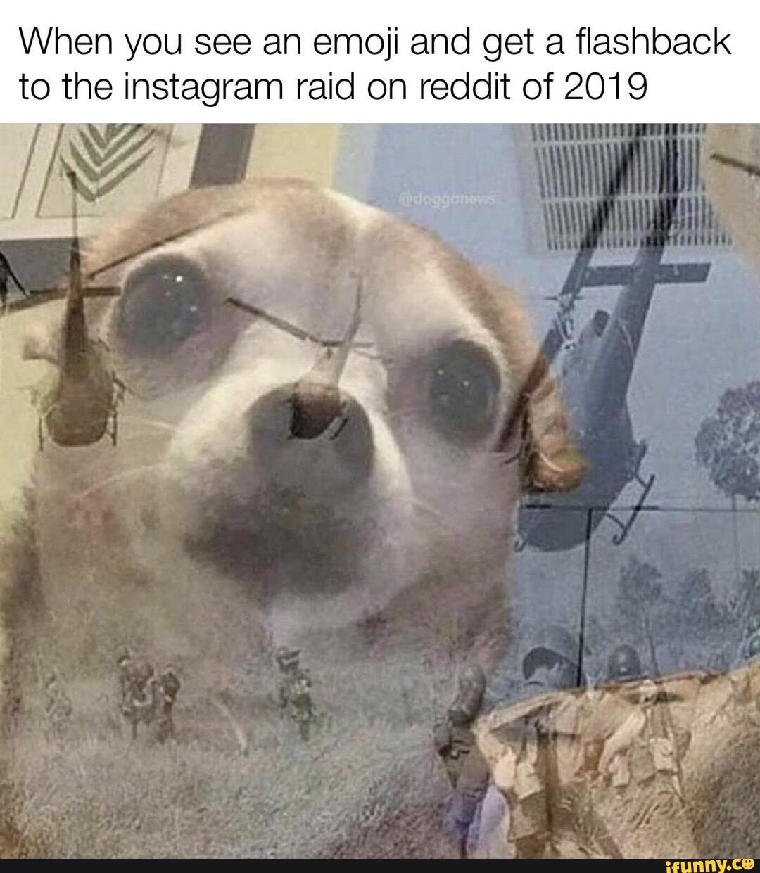 When you see an emoji and get a flashback to the instagram raid on red ...